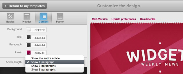 Identify the different template types in your account