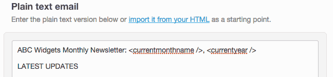 Import custom coded emails from the web