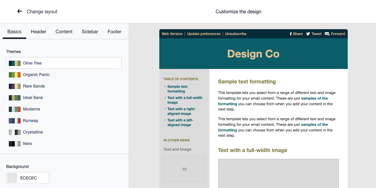 Identify the different template types in your account